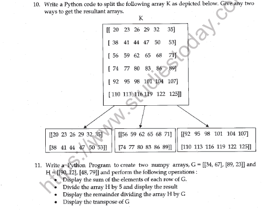 CBSE Class 11 Informatics Practices Worksheet Set A Solved